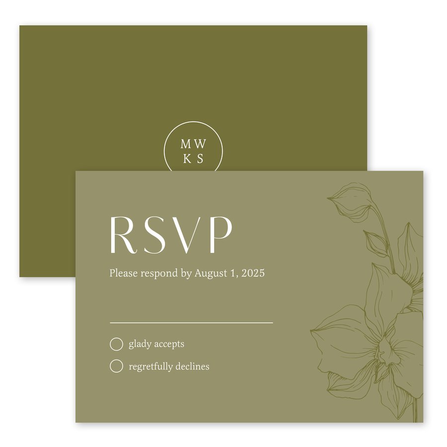 Sage Green RSVP Card | Product card