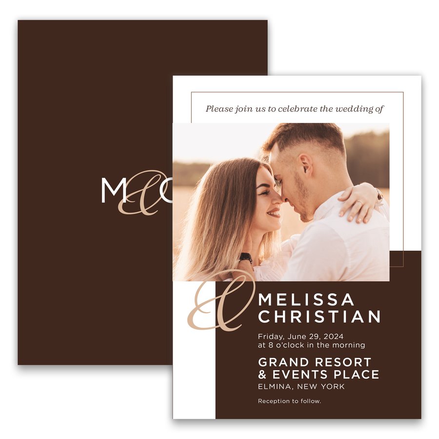 Classic Brown Invitation Card | Cards & Stationery | Sam's Club Photos ...