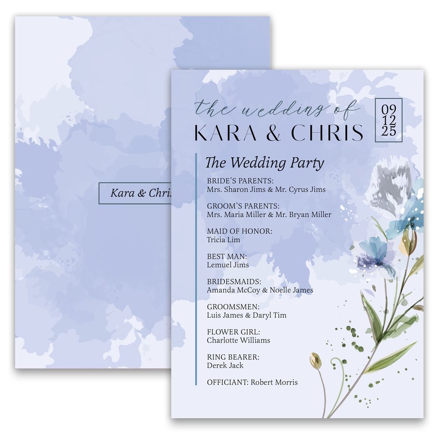 Floral Love Program Card | Cards & Stationery | Sam's Club Photos ...