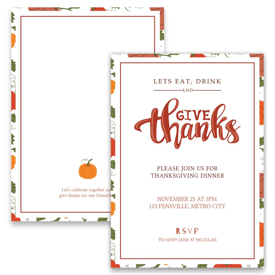 Thankful Invitation Card | Cards & Stationery | Sam's Club Photos ...
