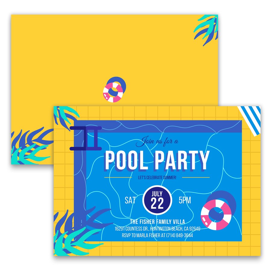 Pool Party Card | Cards & Stationery | Sam's Club Photos ...