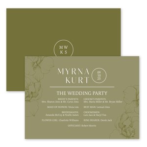 Sage Green Program Card | Product card