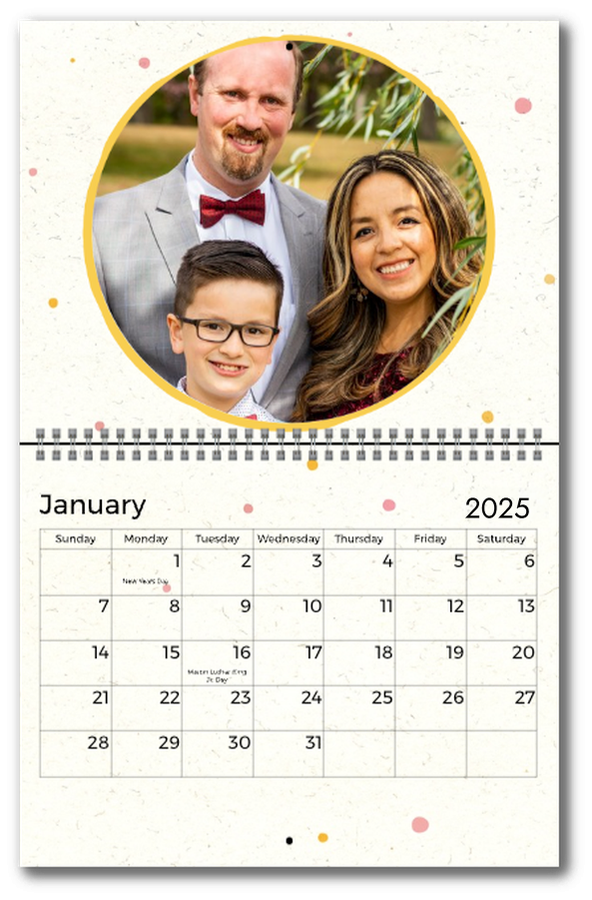Colorful Confetti Photo Calendar | Sam's Club Photo & Customization ...